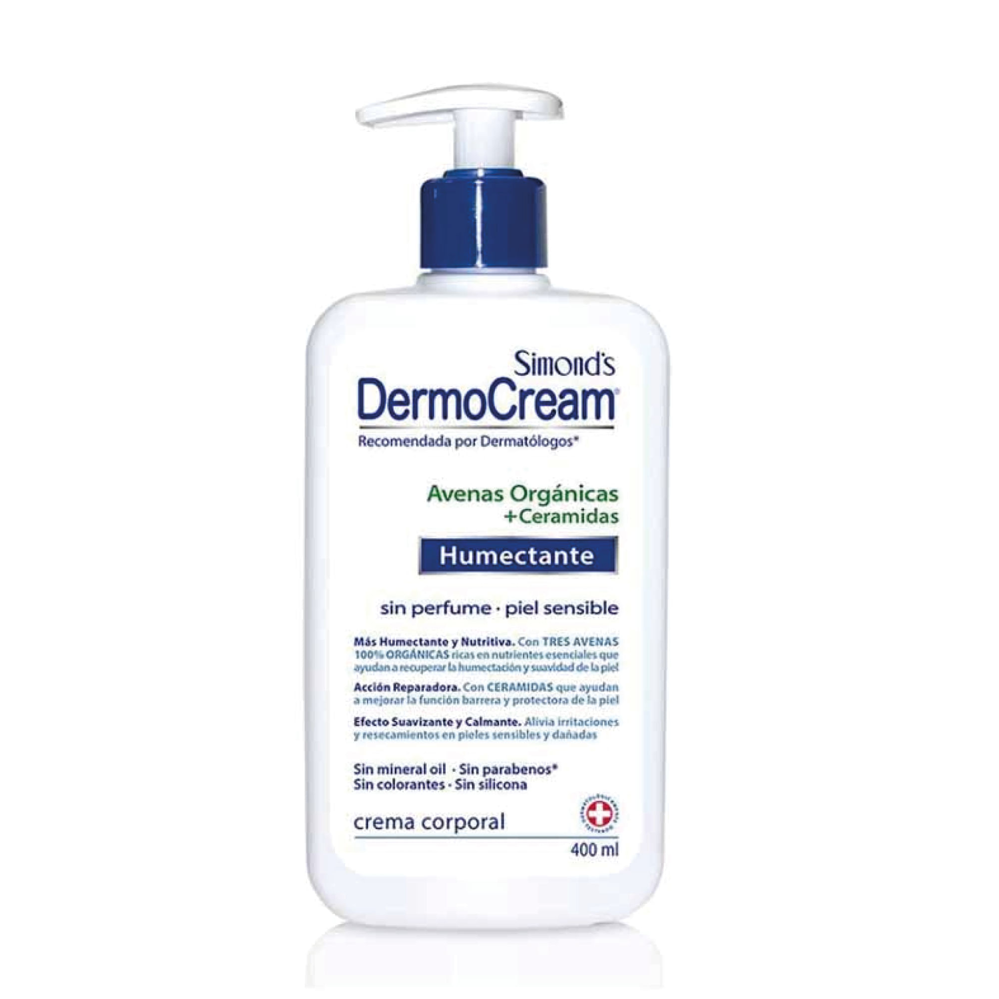 Crema Corporal SIMOND'S Dermocream Avenas Orgánicas + Ceramidas Frasco ...
