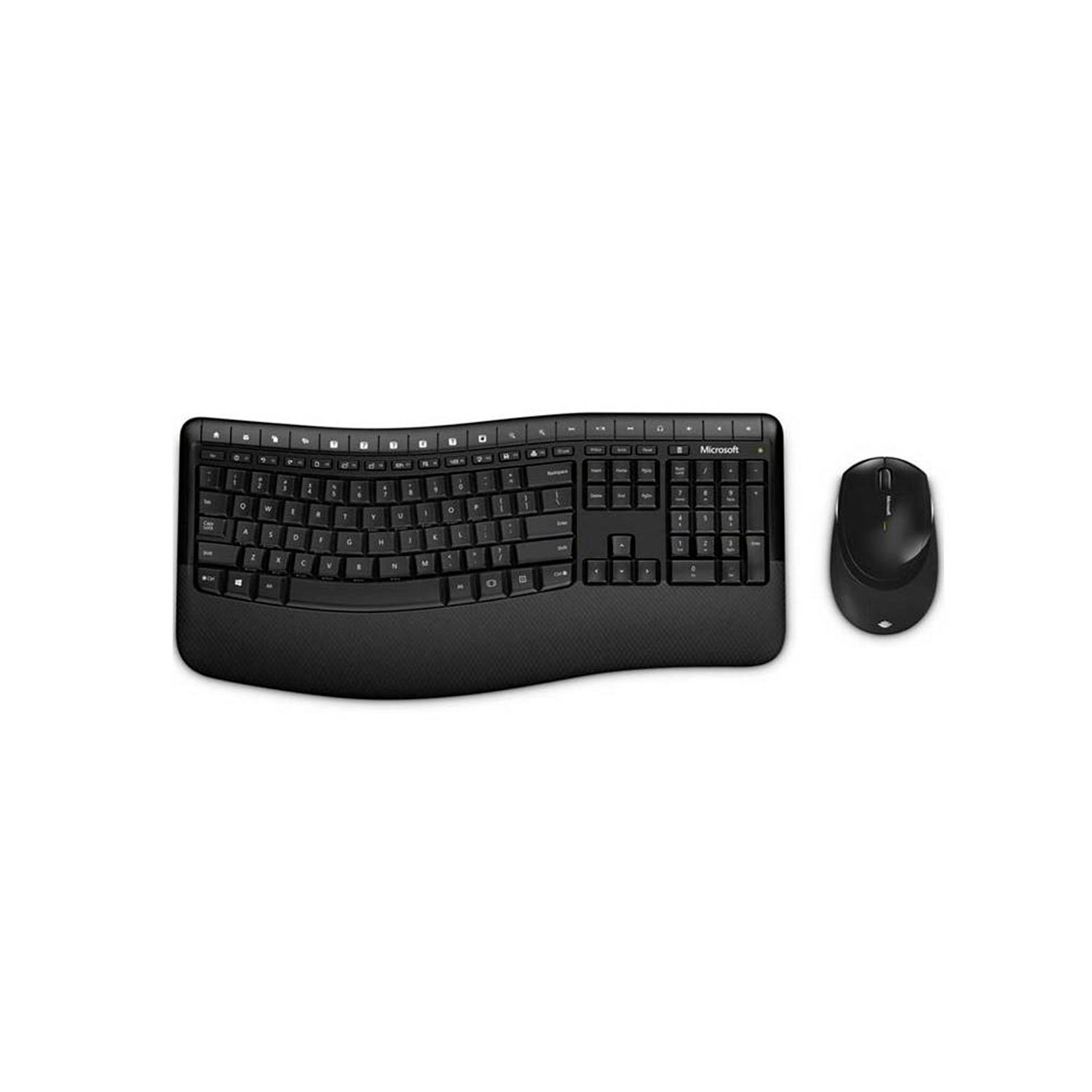 Teclado+Mouse Microsoft Wireless Comfort 5050 Desktop-Black - Real Plaza
