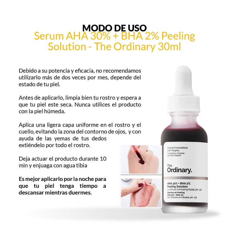 Serum Aha 30% + bha 2% Peeling Solution - The Ordinary 30ml 2 Unidades - Real Plaza
