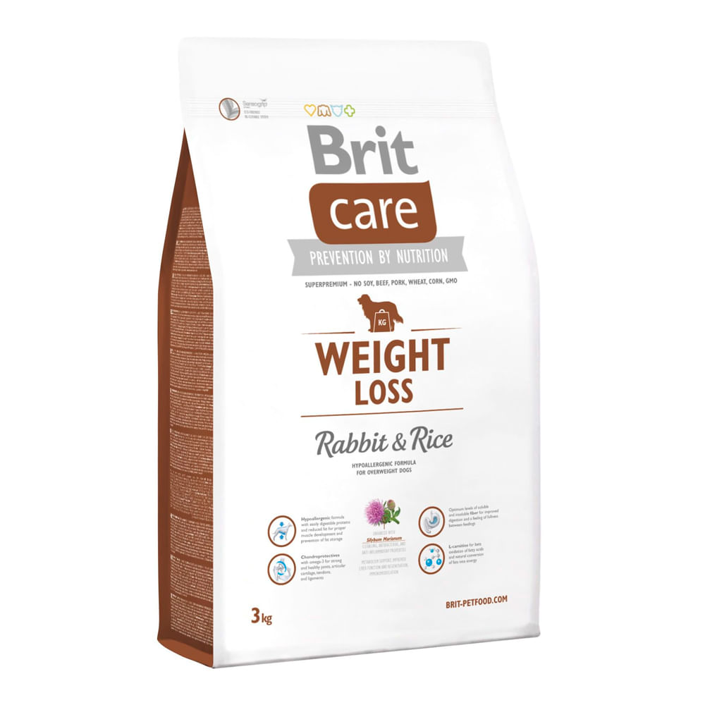 Comida para Perros Brit Pérdida de peso Sabor Conejo y Arroz 3kg - Real ...