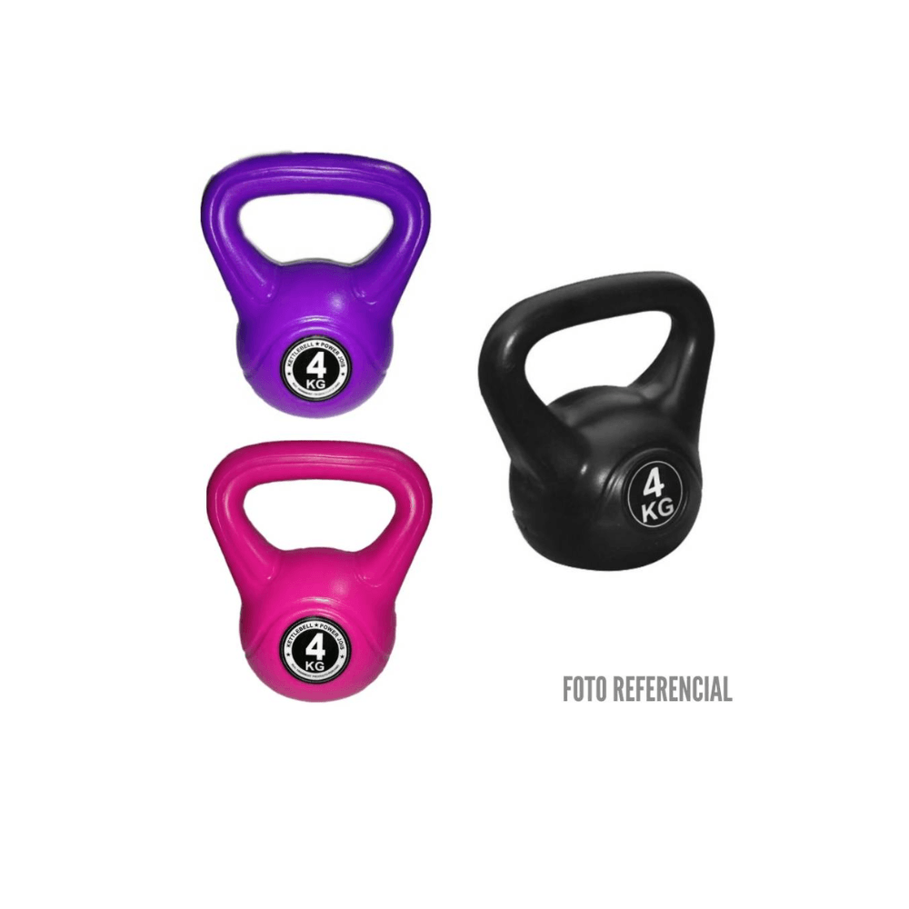 Pesa Rusa Kettebells de PVC 4kg - Fucsia - Real Plaza