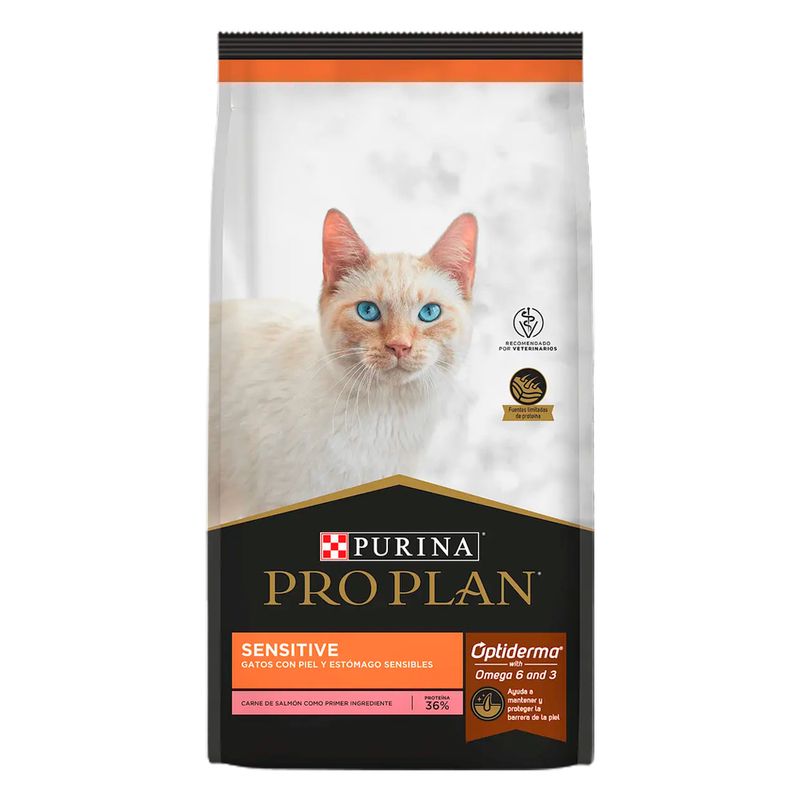 Comida para Gatos Adultos Purina Proplan Piel y Estómago Sensible 3kg ...