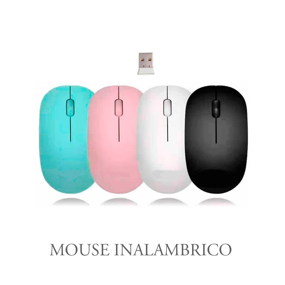 Mouse Inalámbrico Optico a Pilas USB DPI 3200 / Verde - Real Plaza