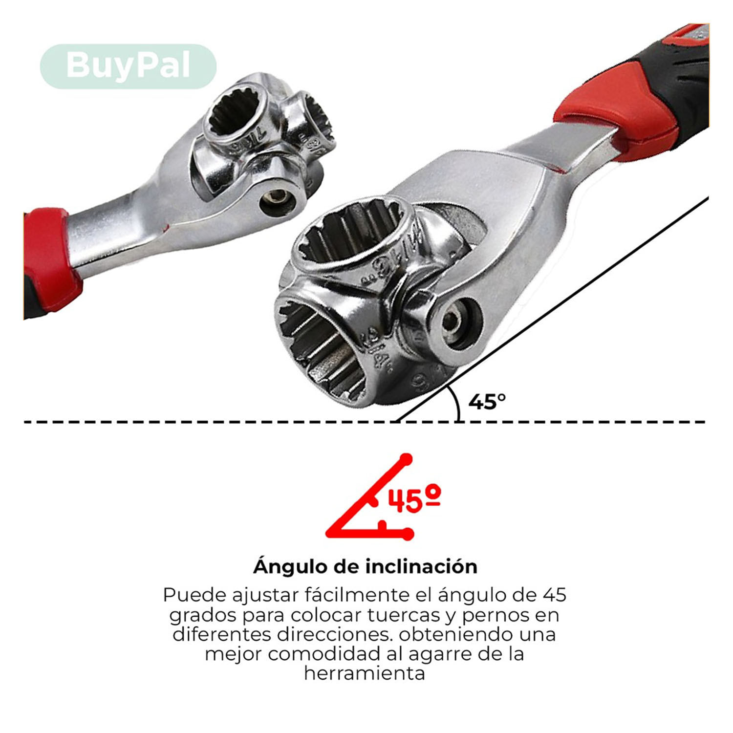 Llave Universal Wrench 48 En 1 Acero Herramienta Tuercas Llave ...