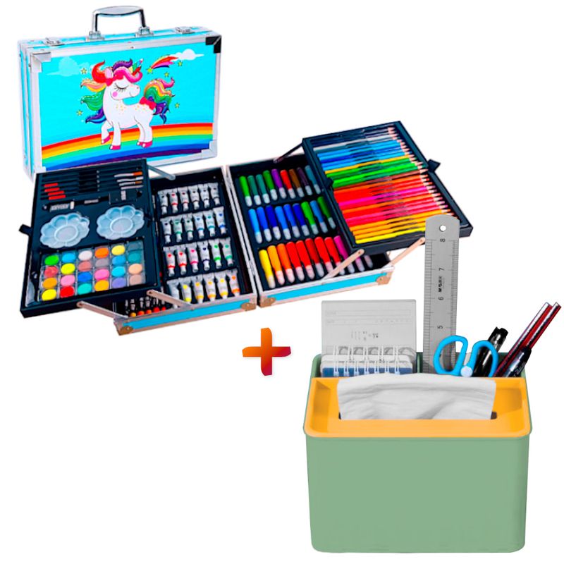 Set de Arte de Aluminio 145 Piezas CL Y Caja Organizador Escritorio R30 ...