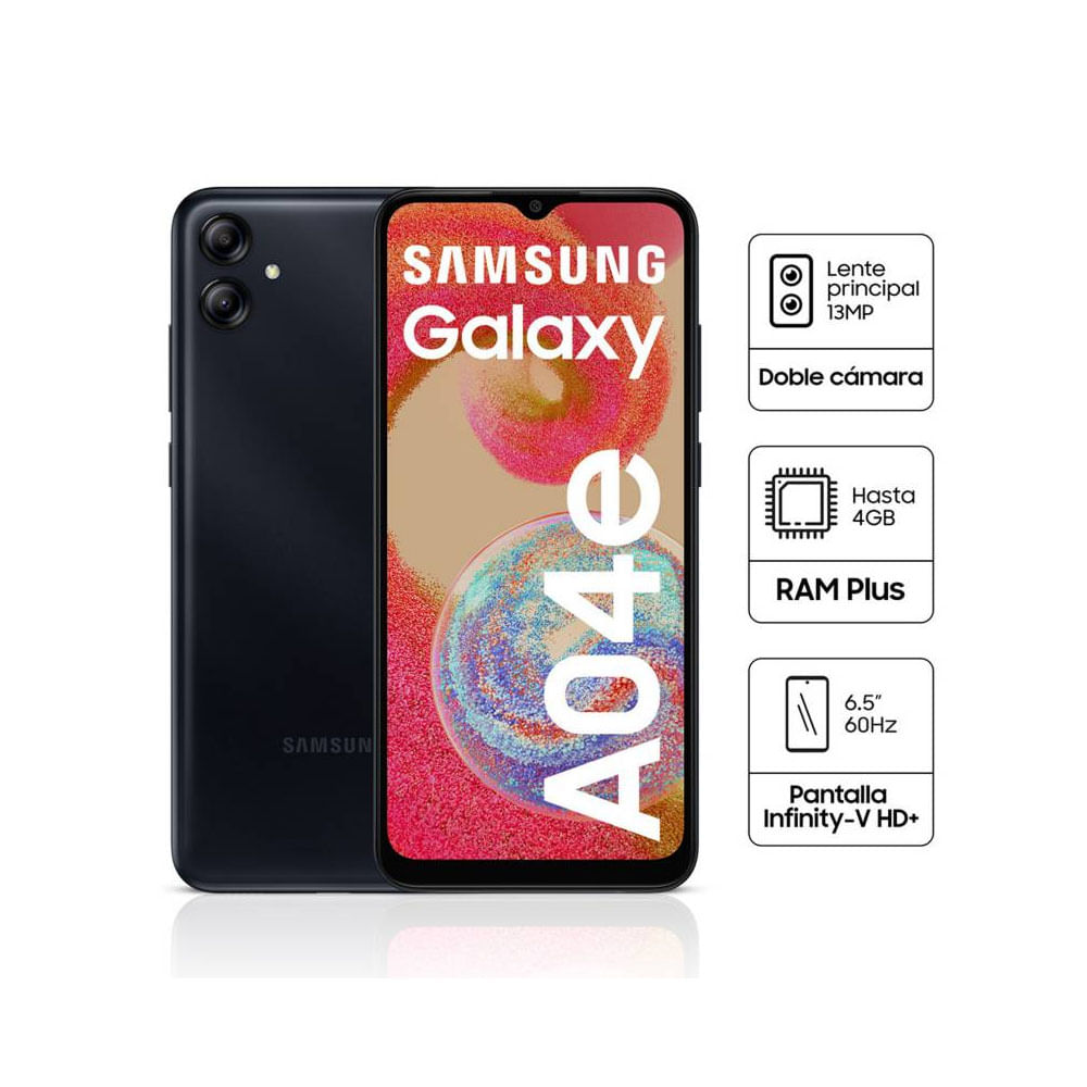 Celular Samsung Galaxy A04e 4gb Ram 128gb Color Negro - Real Plaza