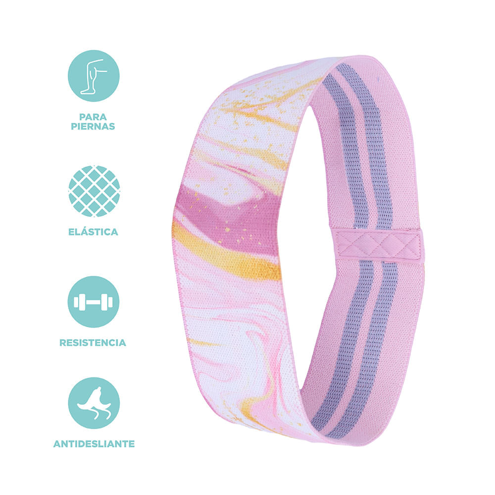 Banda de resistencia para glúteos y piernas 30 lb rosa 36x8 cm - Miniso ...