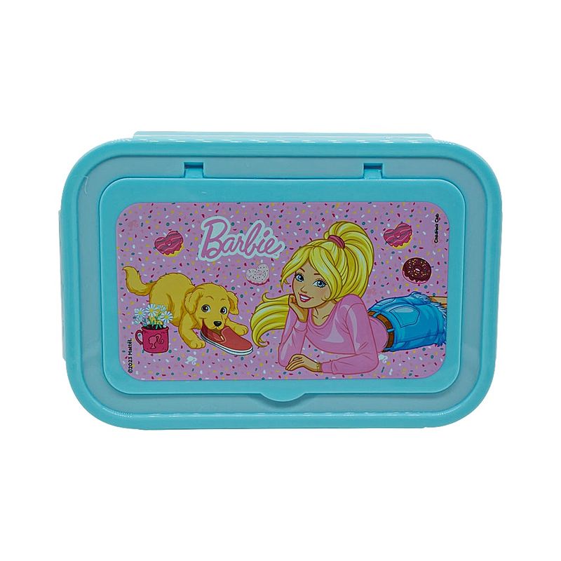 Taper Barbie 1400 ml con divisiones y cubiertos - Real Plaza