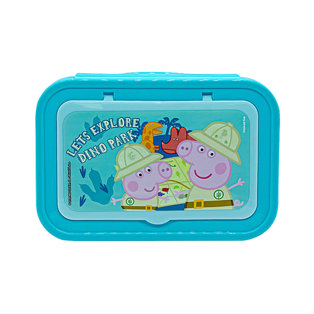 Taper Peppa Pig Explorer 1400 ml con divisiones y cubiertos - Real Plaza