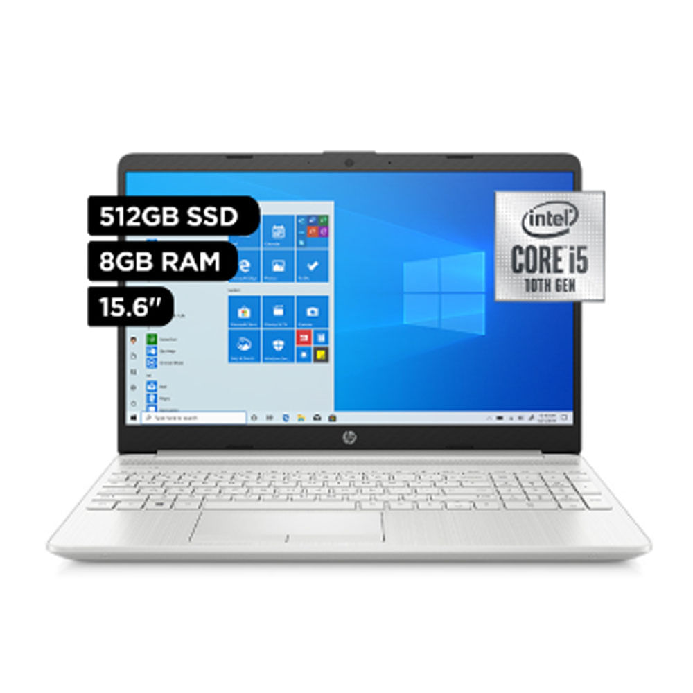 NOTEBOOK 15.6 HD HP 15 DW1066LA CORE I5 10210U RAM 8GB SSD 512GB W11 ...