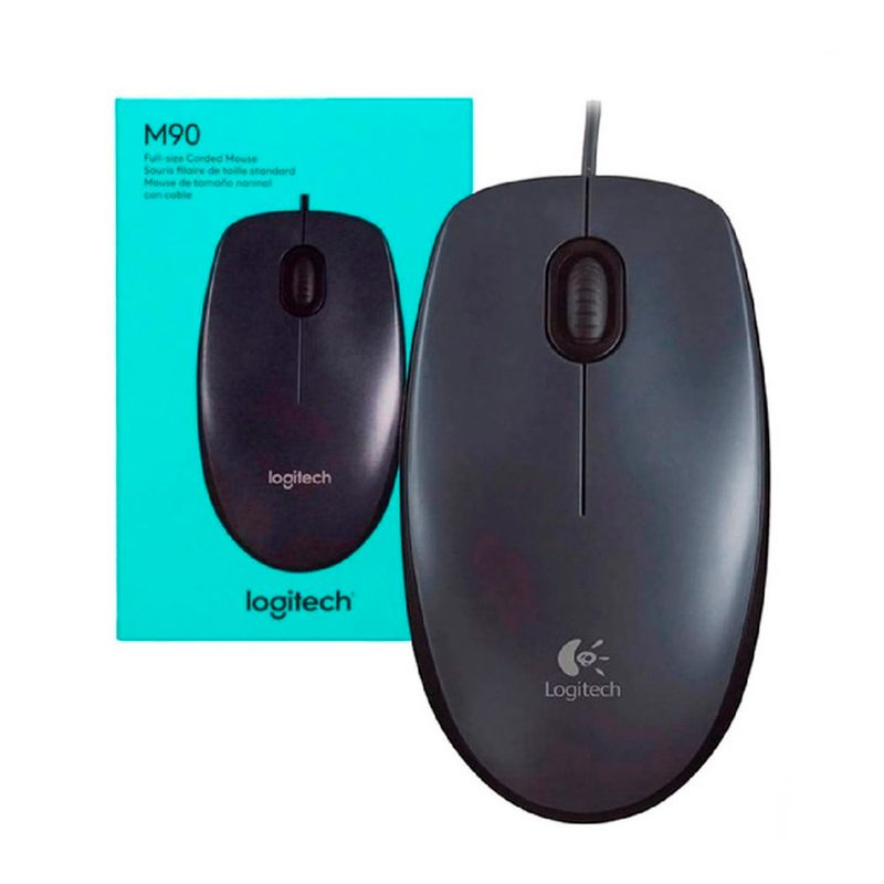 Mouse Logitech M90 Dark Midnight Usb Negro Original y Garantia - Real Plaza