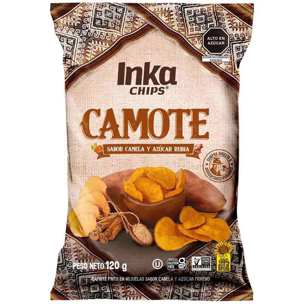 Chips de Camote INKA CHIPS Sabor Canela y Azúcar Rubia Bolsa 120g ...