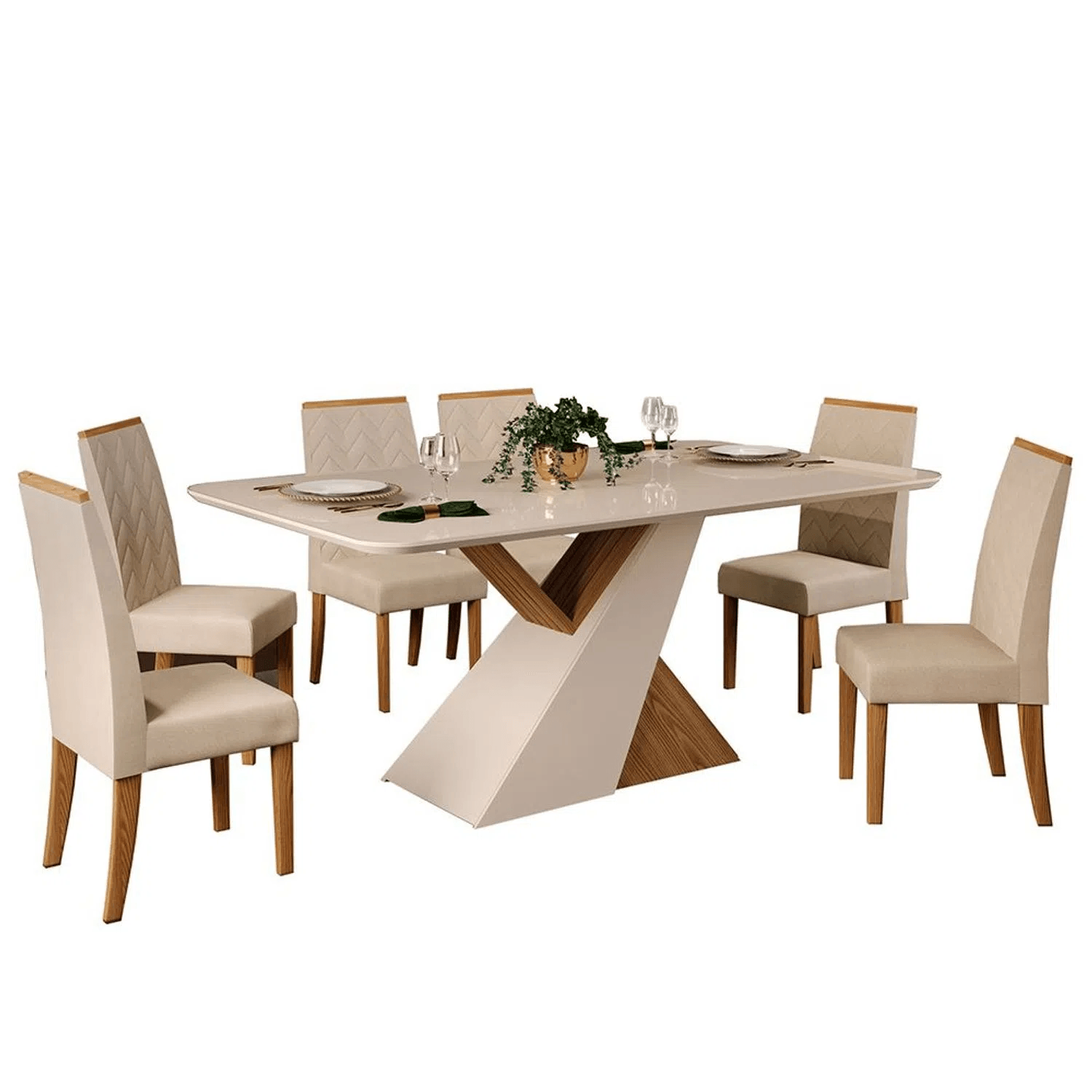 Juego de Comedor Carlota 6 Sillas - Real Plaza