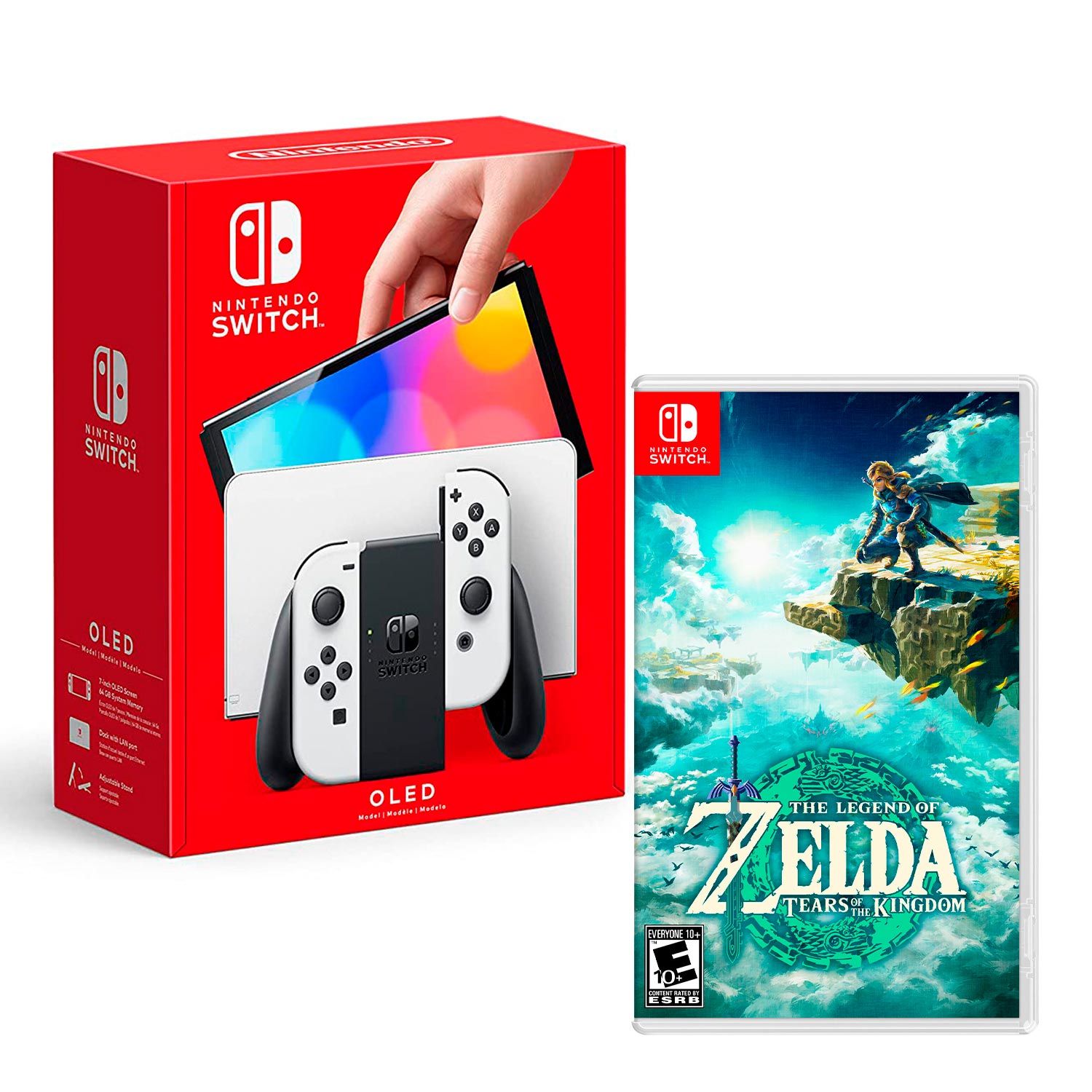 Consola Nintendo Switch Oled Blanco + The Legend Of Zelda Tears Of The ...