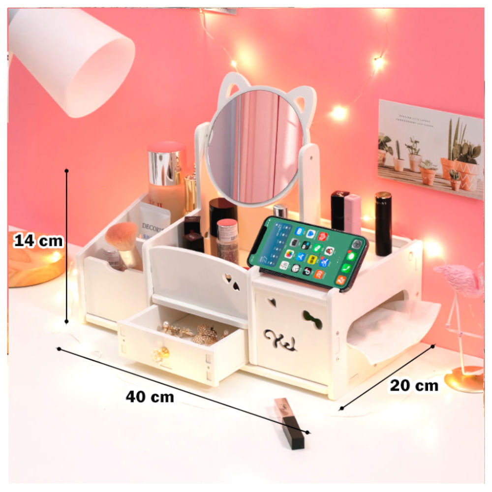 Organizador de Maquillaje BJ16 Y Joyero Giratorio 4 Niveles C26 - Real ...