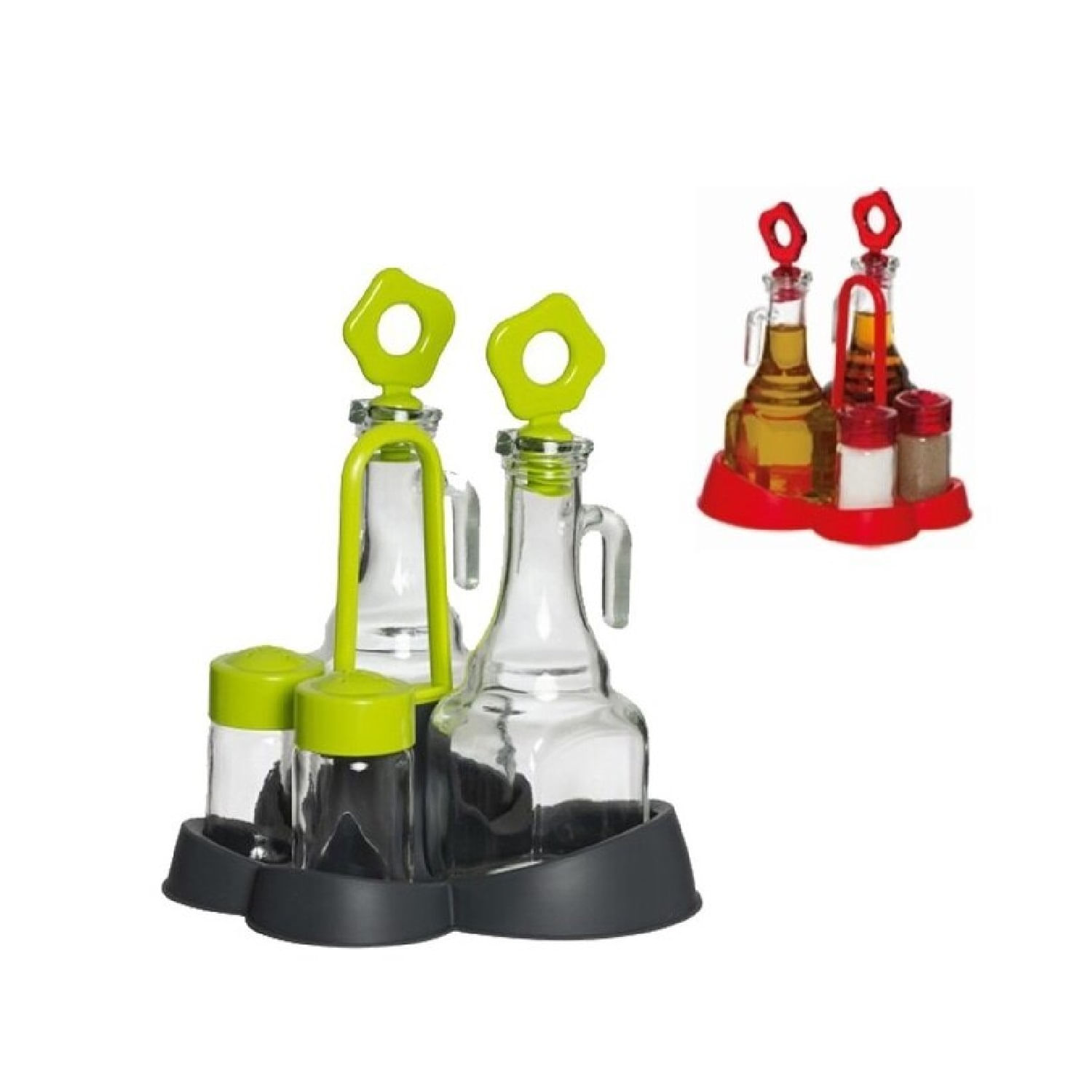 Set de 4 Saleros y Aceiteros Vidrio - Real Plaza