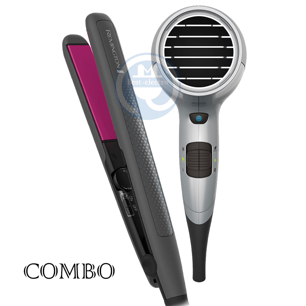 Combo Remington Alisadora Color Protection S6300 y Secador D3019 Pro ...