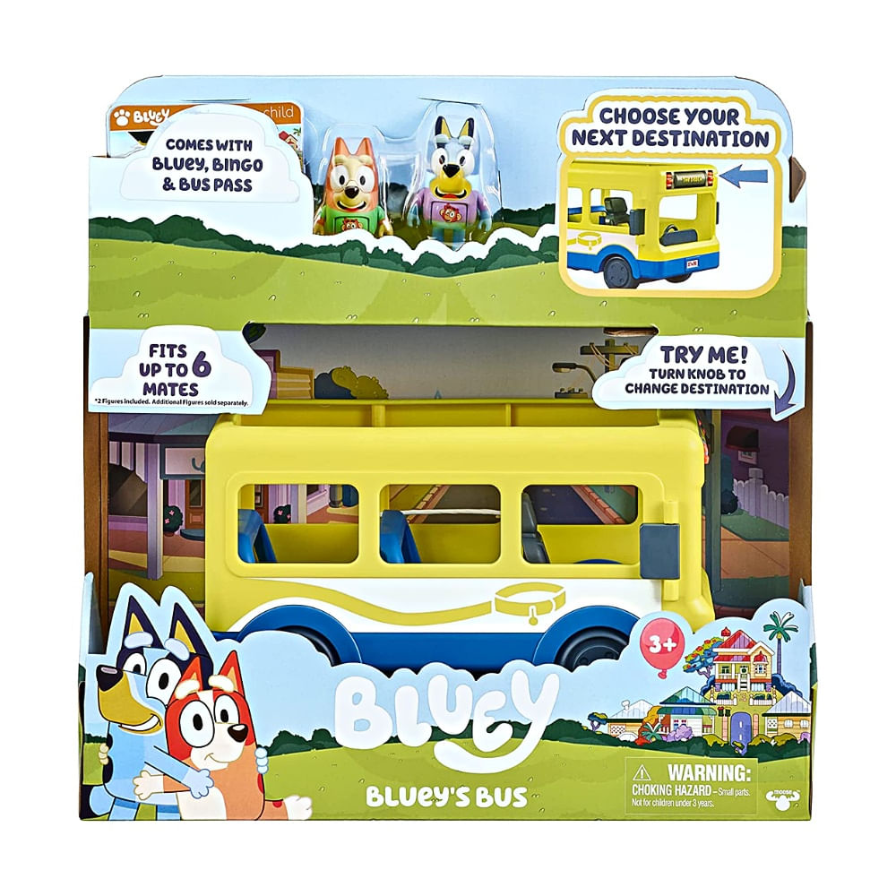 Playset Bluey y el Bus Escolar - Real Plaza
