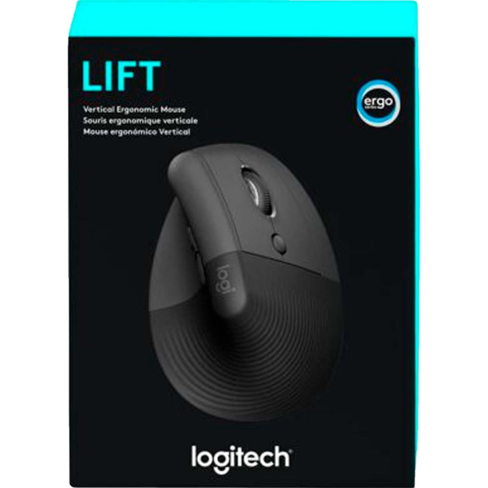 Mouse Logitech Lift Vertical Wireless Black - Real Plaza