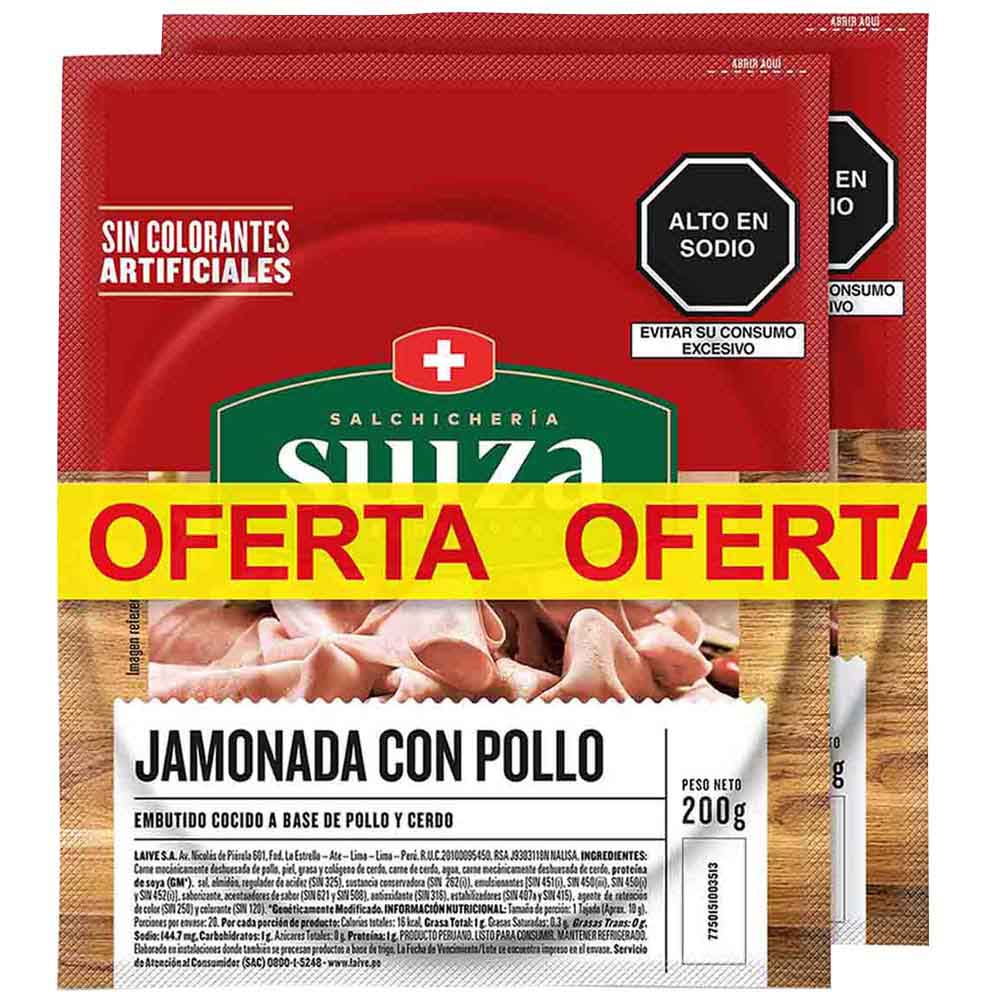 Pack Jamonada con Pollo SUIZA Paquete 400g - Real Plaza