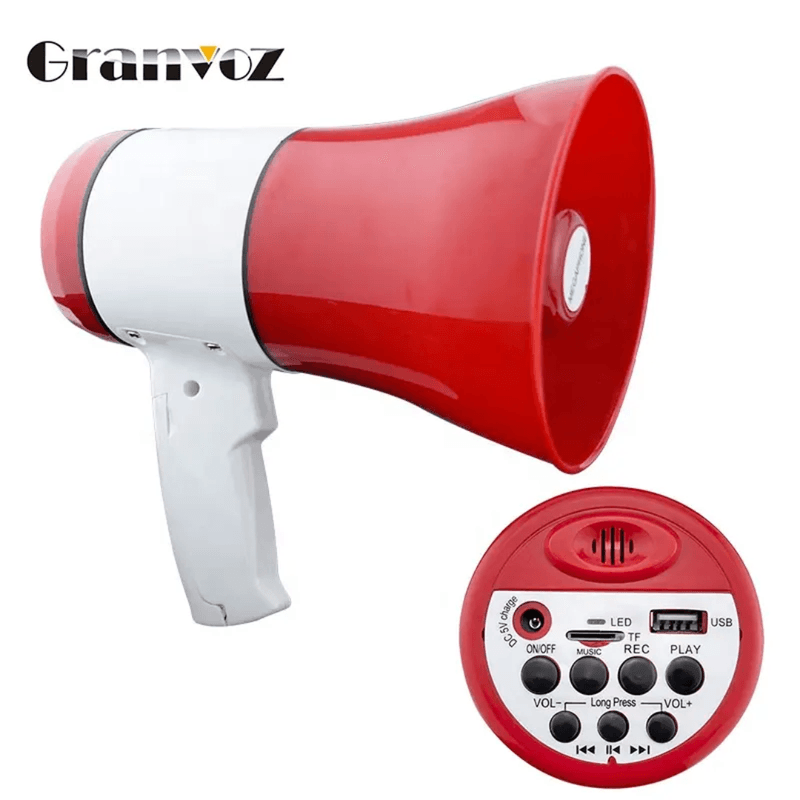 Megafono 35W Recargable Sirena Grabacion de 240 Segundos - Real Plaza