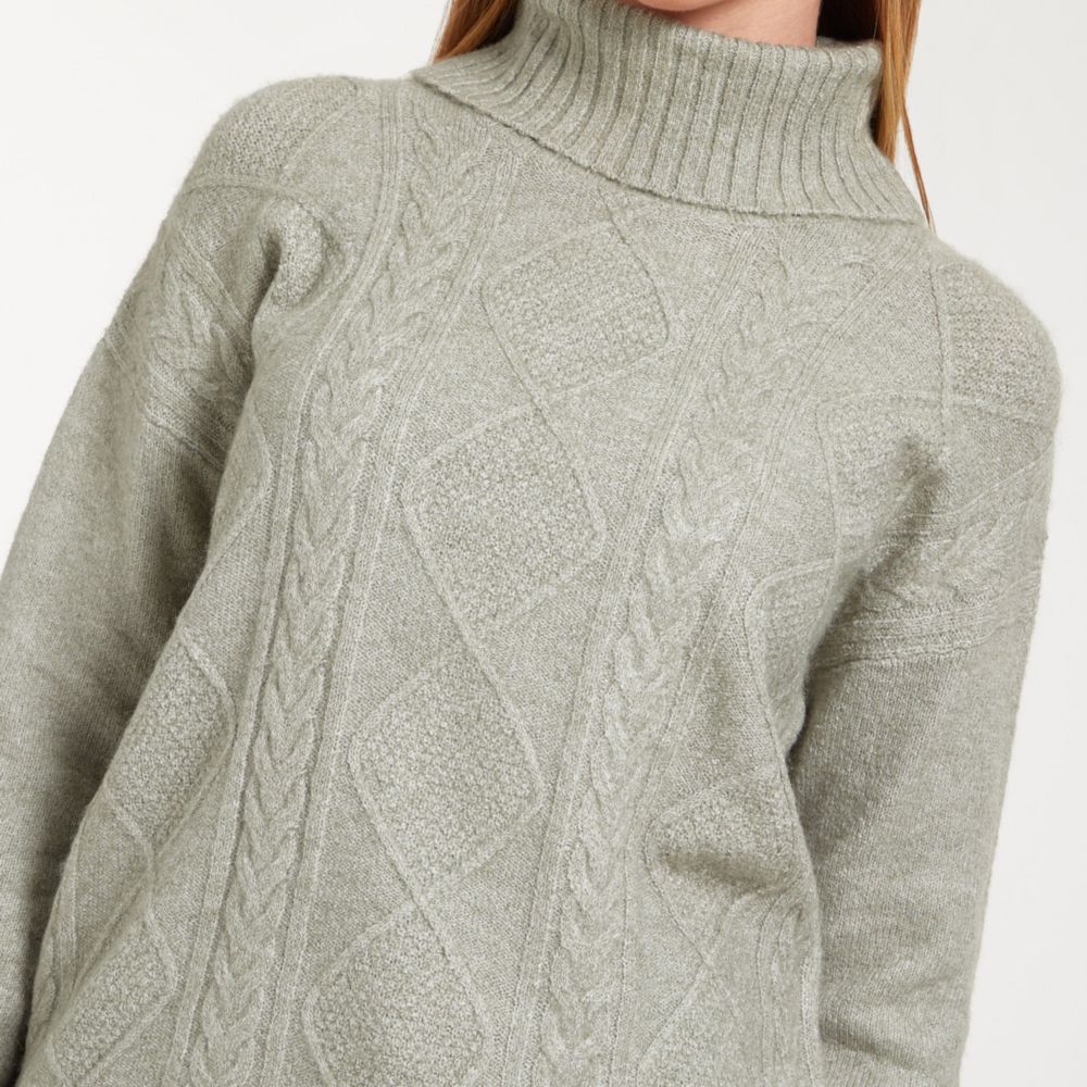 Chompa Malabar Mujer Manga Larga Trenza - Real Plaza