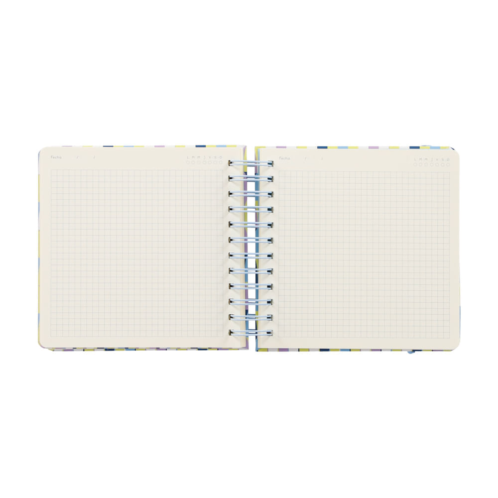 Libreta Espiral 160 Hojas con Líneas-Cuadros 17x17 cm - Real Plaza