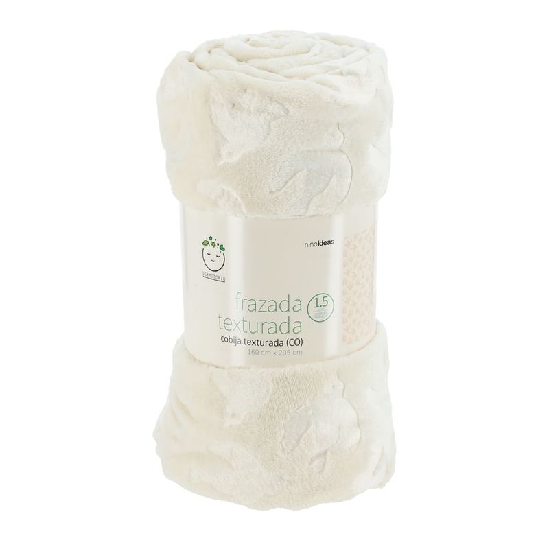 Frazada 160x205 cm Textura con Diseño 1.5 plaza - Real Plaza
