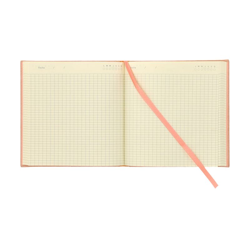 Libreta Tela Cuadrada 120 Hojas con Líneas 15x2x15 cm - Real Plaza