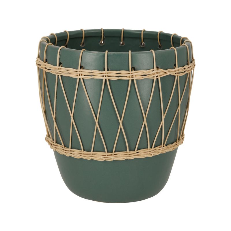 Maceta Cerámica con Fibra 20x21 cm - Real Plaza