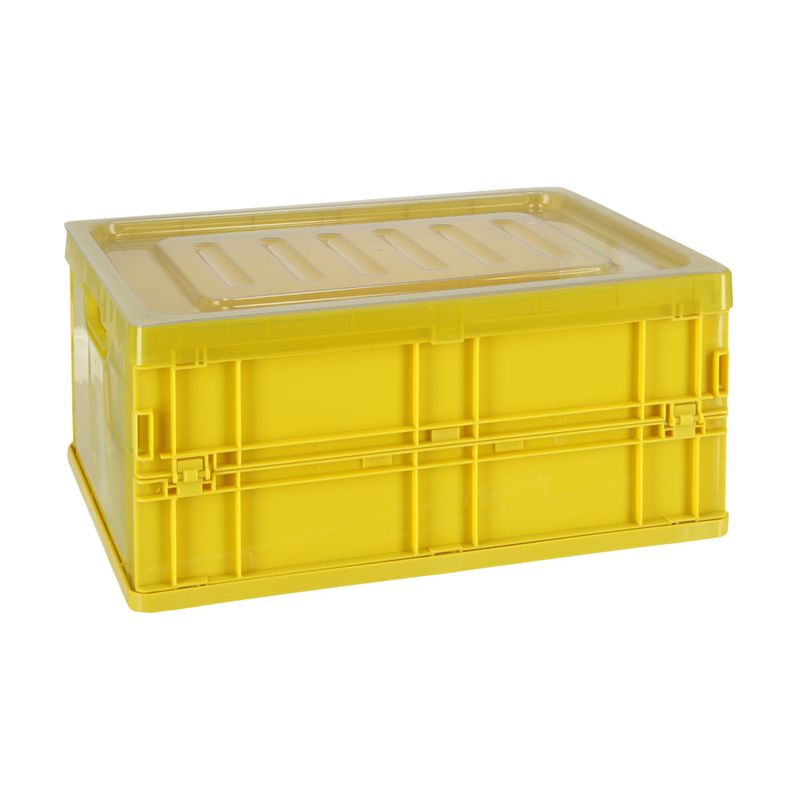 Caja Plegable de Plástico Polipropileno con Tapa 30x22x14 cm - Real Plaza