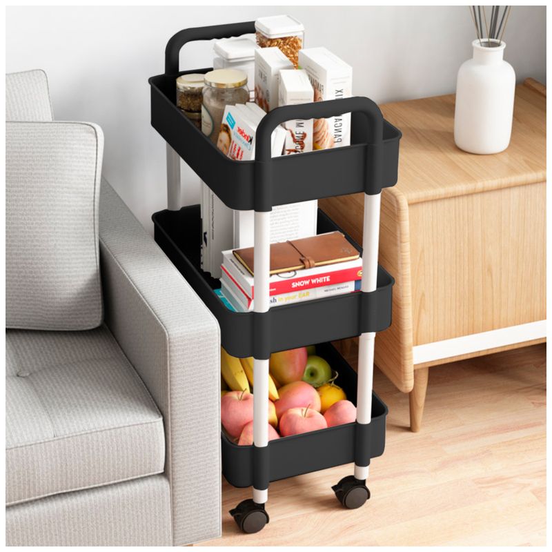 Escurridor de Platos Premium 65cm Y Carrito Organizador 3 Niv c/ Ruedas ...