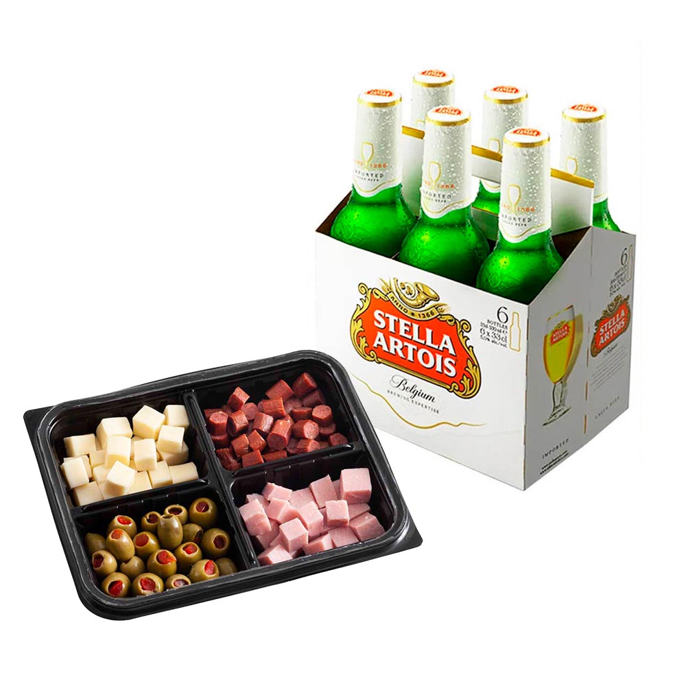 Pack Cerveza STELLA ARTOIS Botella 330ml 6 Pack + Tabla Piqueo ...