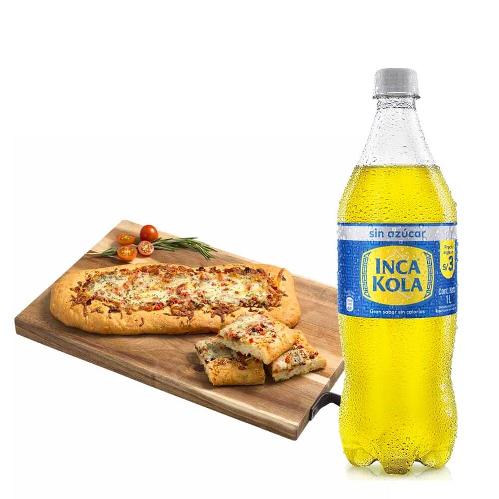 Pack Focaccia de Tomate x2un + Gaseosa INCA KOLA Sin Azúcar Botella 1L ...