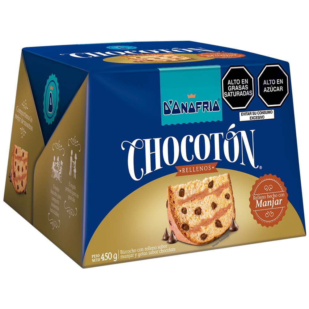 Panetón DONOFRIO de Chocolate Relleno con Manjar Caja 450g - Real Plaza