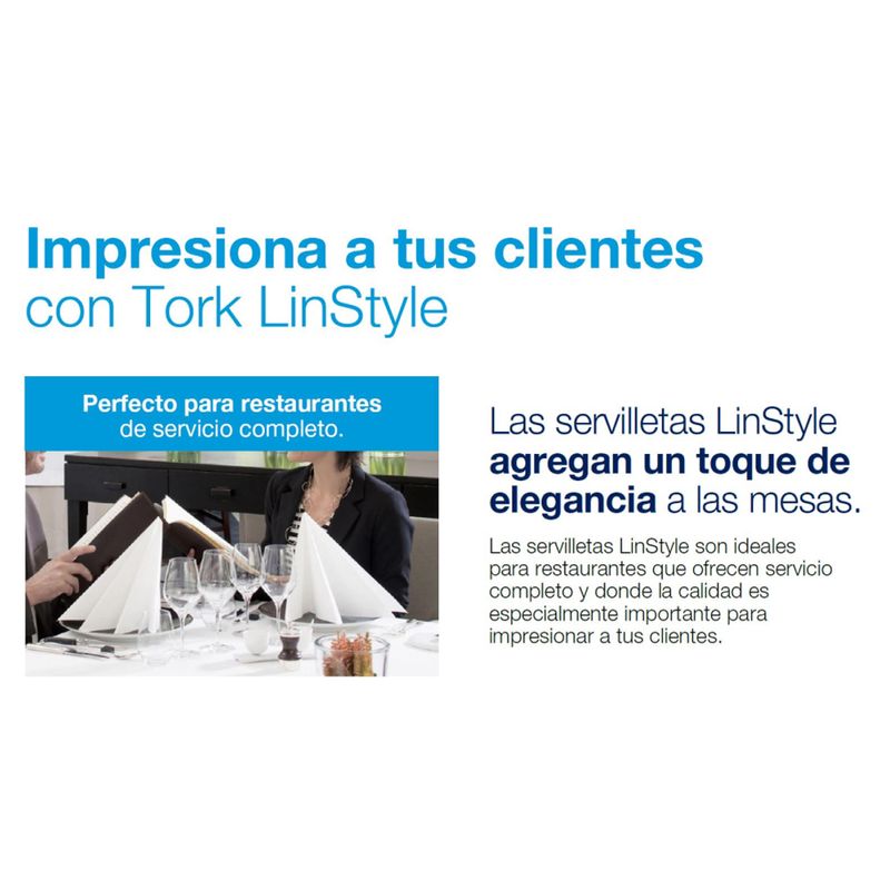 Servilleta TORK Linstyle Blanca 50 Und Pack x6 - Real Plaza