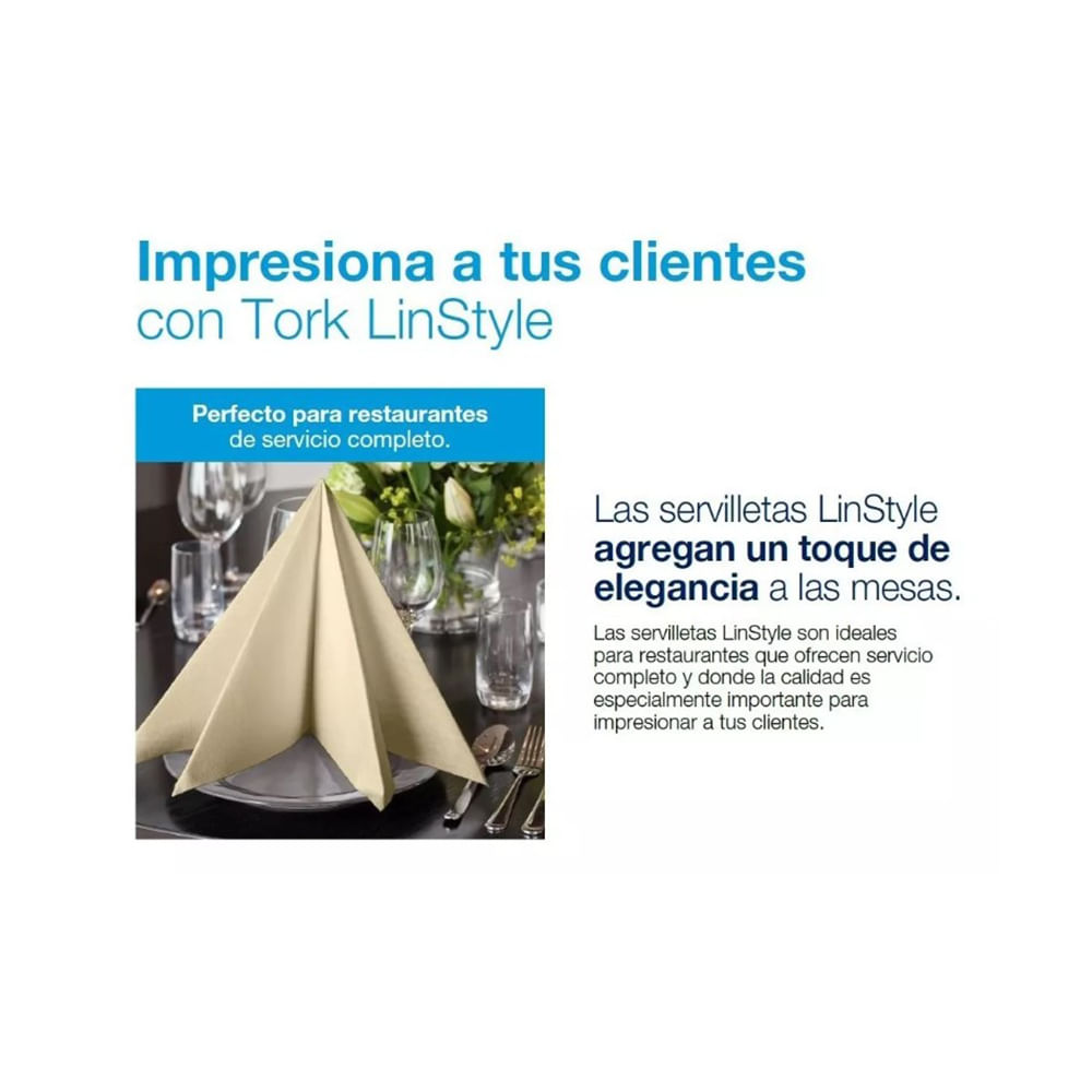 Servilleta TORK Linstyle Crema 50 Und Pack x6 - Real Plaza