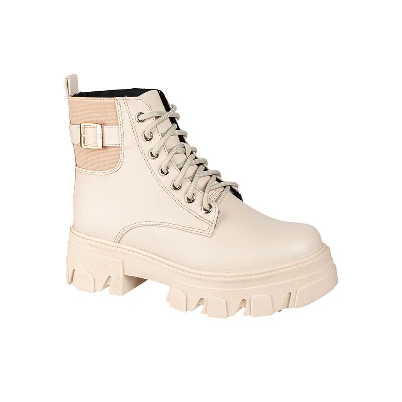 Botines Flavia-03 Crema Talla 39 - Real Plaza