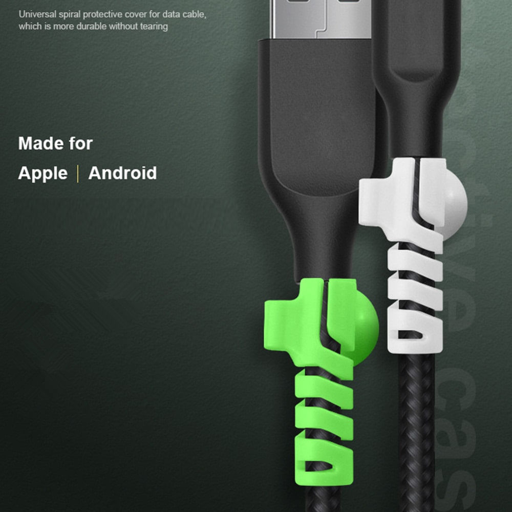 Pack de 4 Protectores de Silicona para Cables Multicolor - Real Plaza