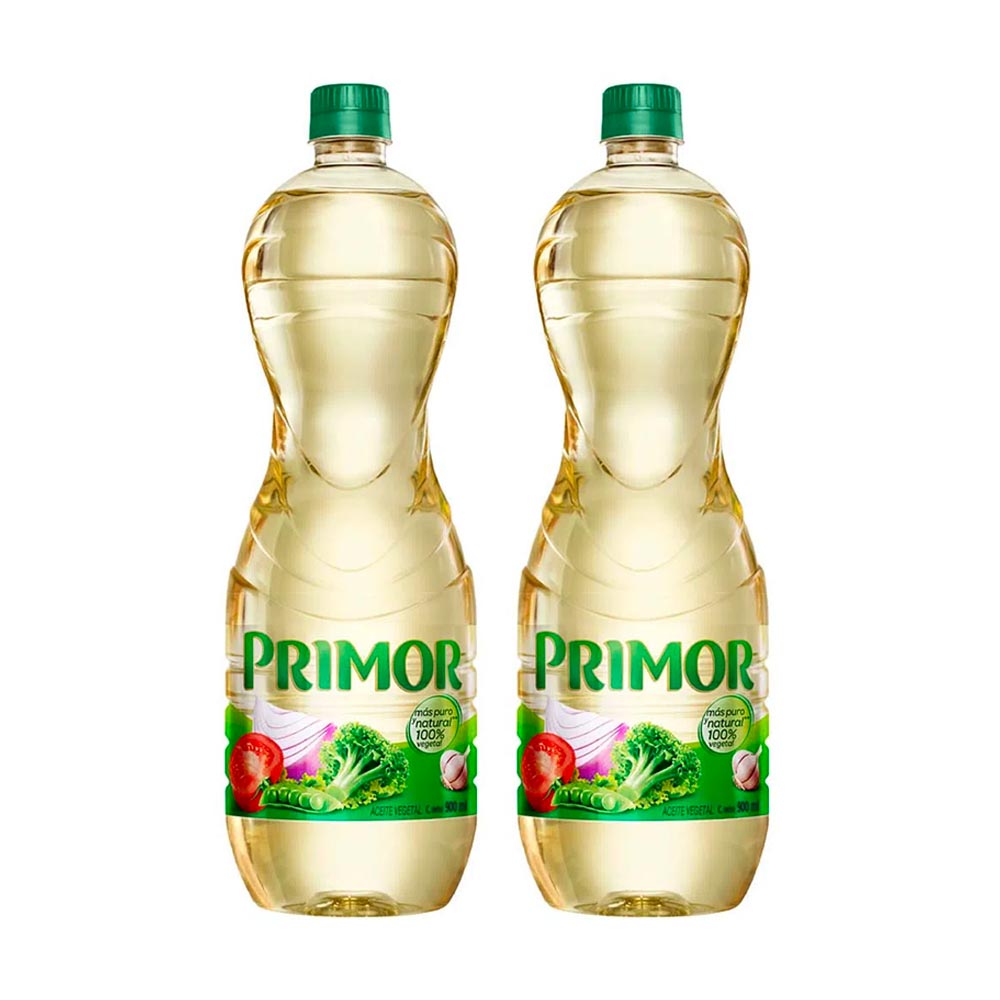Pack Aceite Vegetal PRIMOR Clásico Botella 900ml x 2un - Real Plaza