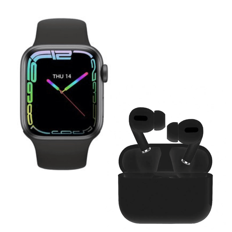 Pack Smartwatch T900 Pro Max L Negro y Audífonos I13 Pro Negro - Real Plaza