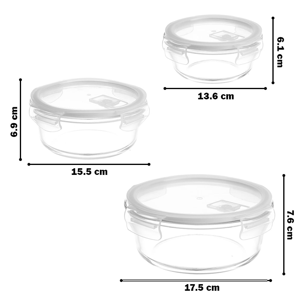 Set de 3 Táper Hermético Redondo O55 Y Papel Toalla Reutilizable - Real ...