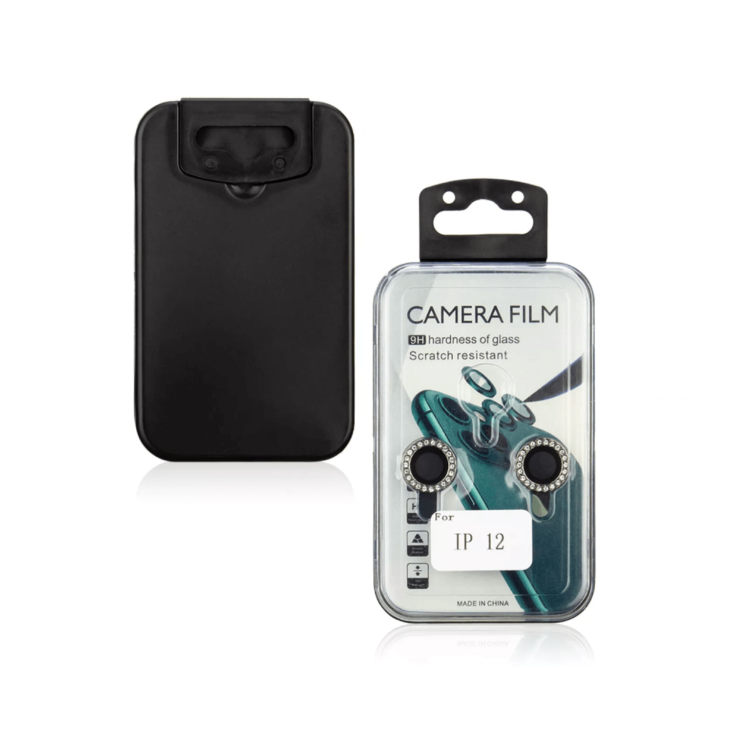 Mica De Cámara Glitter Iphone 12 Plata - Real Plaza