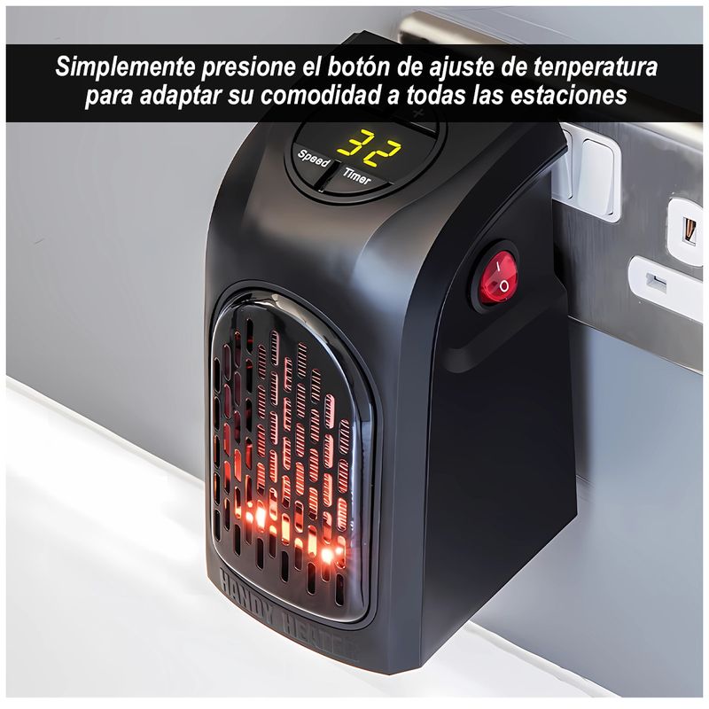 Mini Calentador Calefactor Eléctrico Portátil 400w para el Hogar - Real ...