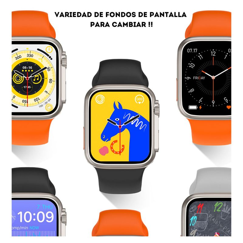 COMBO SMART WATCH I8 ULTRA INFINITY BIG 2.0 2023 - NARANJA - Real Plaza
