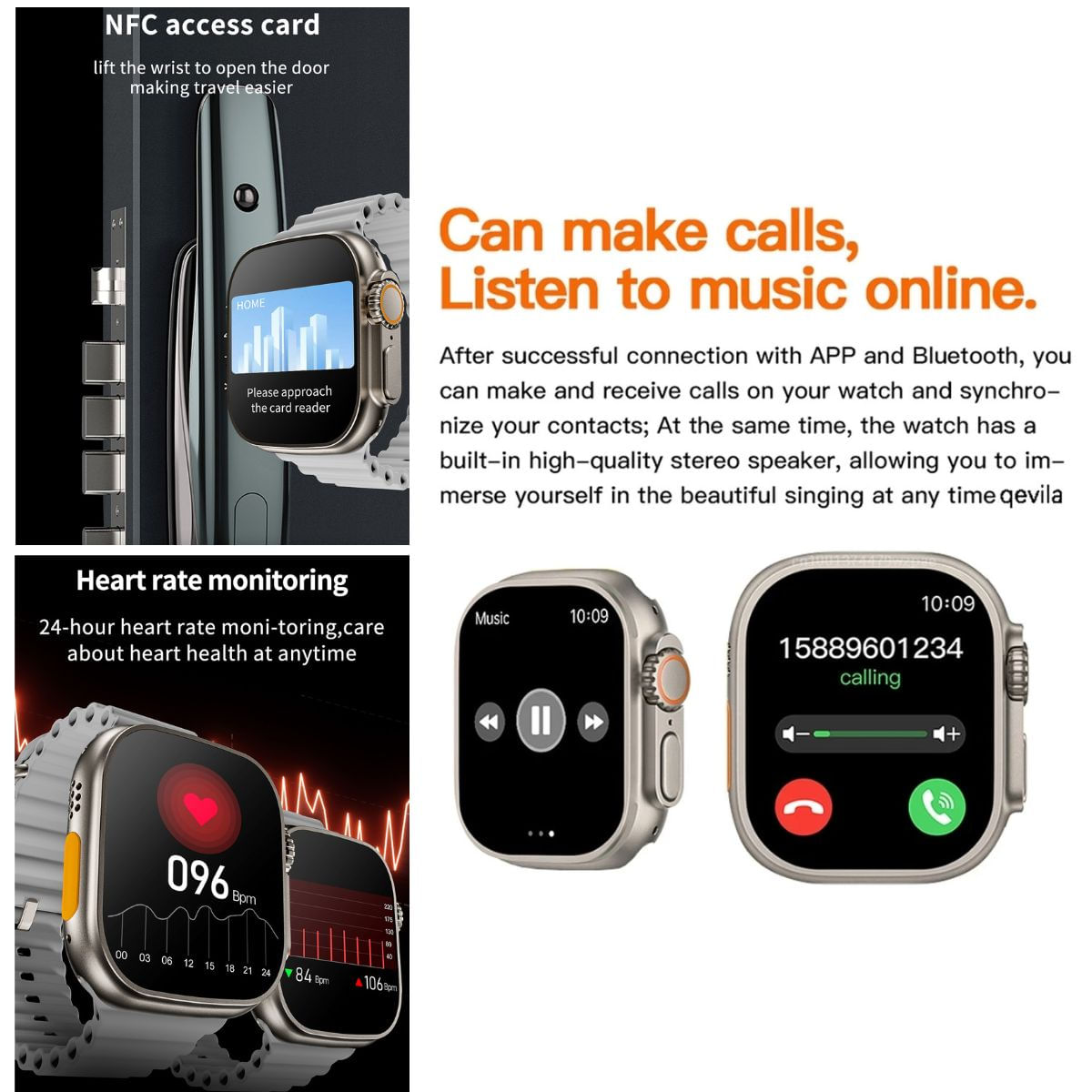 Smartwatch Serie 8 Ultra Gama Alta Plomo Z69 Ultra - Real Plaza