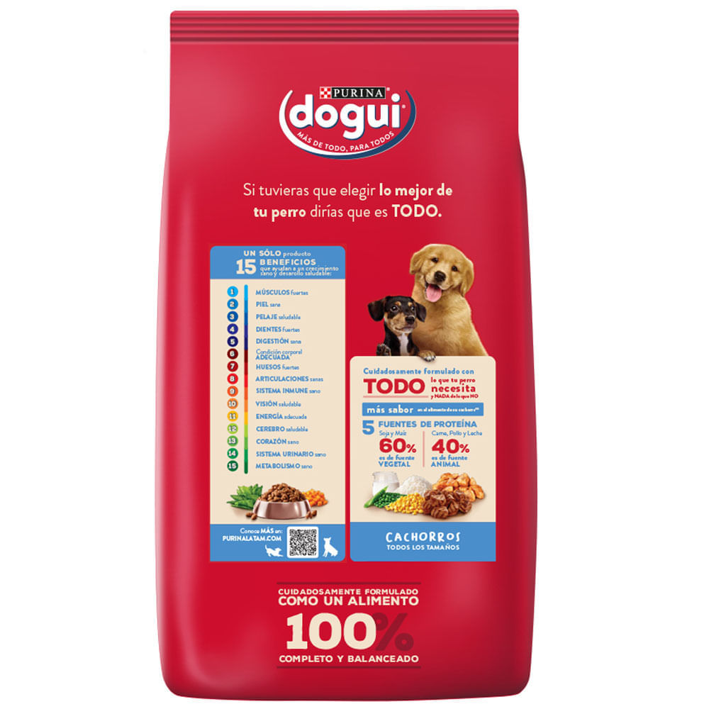 Alimento para Perros DOGUI Cachorro Carne, Pollo, Cereales, Vegetales y ...