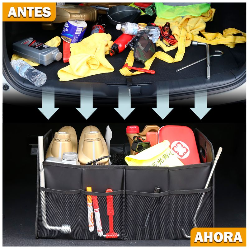 Pack X2 Malla Auto AJ6 Y Organizador Plegable Maletera J86 - Real Plaza