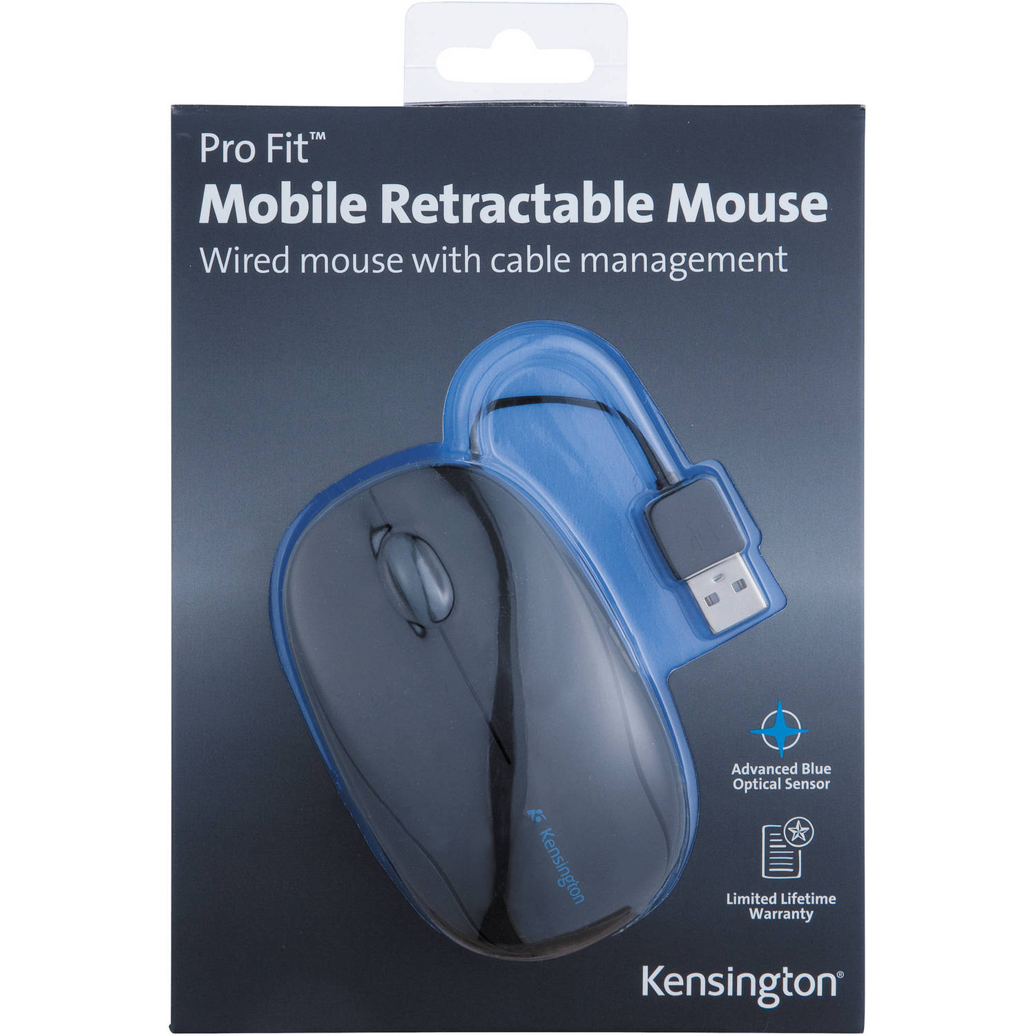 Mouse Retráctil Kensington Pro Fit Mobile Negro - Real Plaza