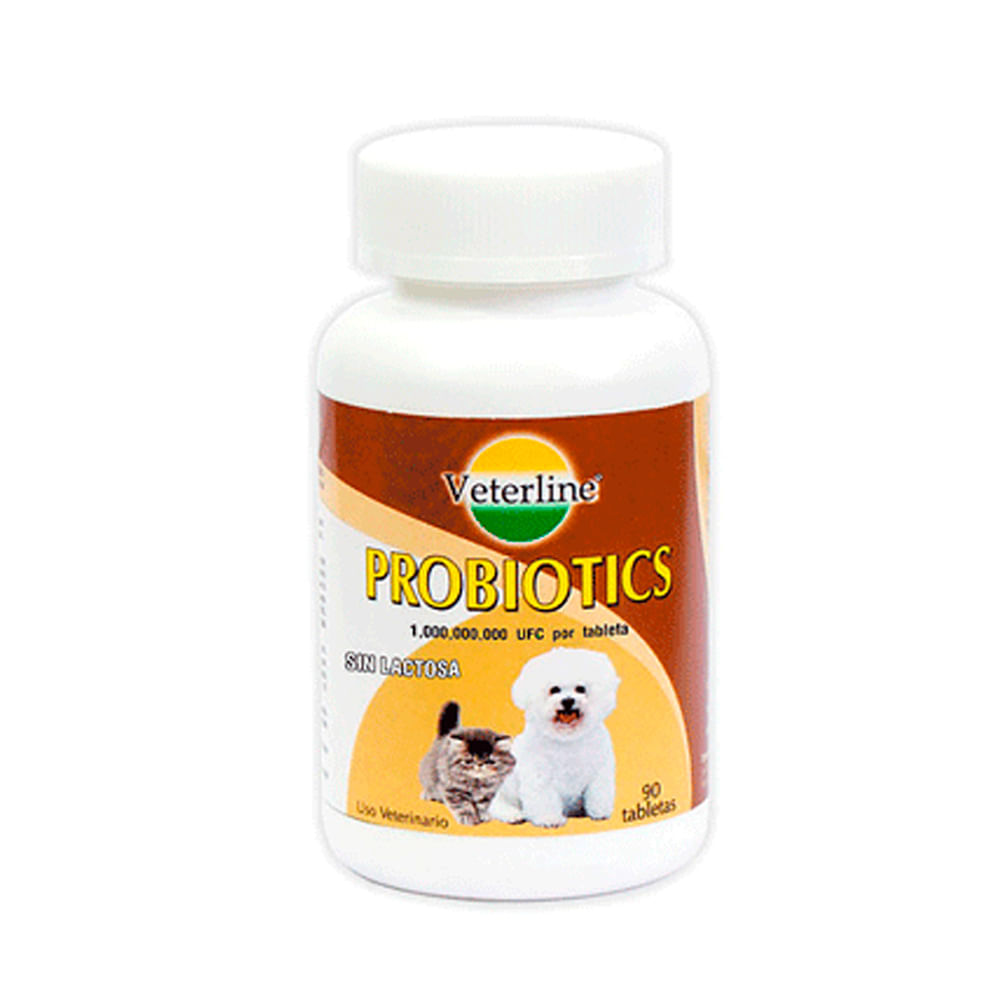 Probiotics Probioticos Veterline Perros Y Gatos 90 Tabletas - Real Plaza